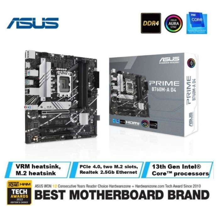Jual ASUS PRIME B760M-A D4 (Intel LGA 1700, Gen12, Gen13) | Shopee Indonesia