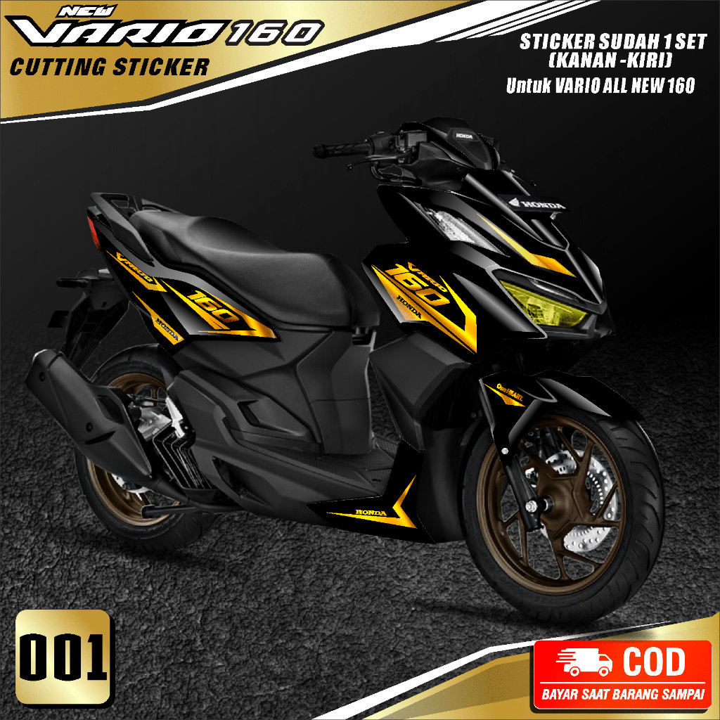 Jual Sticker Cutting Honda Vario 160 Aksesoris Motor New Schotlite Cutting Sticker | Shopee ...