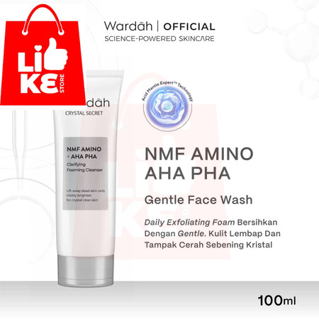 Jual Wardah Crystal Secret NMF Amino + AHA PHA Clarifying Foaming Cleanser 100 ML | Shopee Indonesia