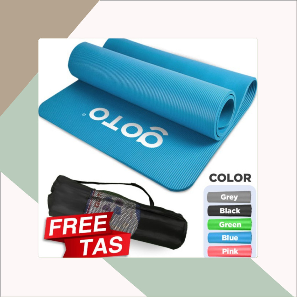 Jual Goto NBR Yoga Mat 10mm Matras Alas Anti Slip Tebal | Shopee Indonesia