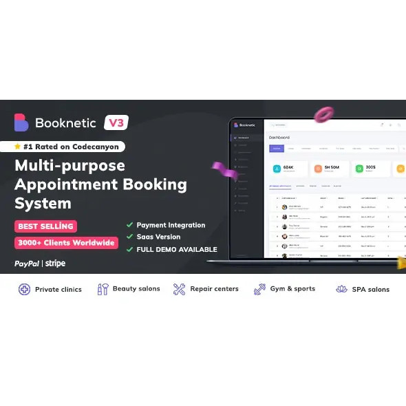 Jual Booknetic V4.0.9 (+Addons) – WordPress Booking Plugin For Appointment Scheduling | Shopee ...