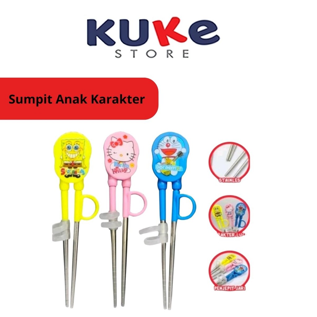 Jual Sumpit Anak Karakter Lucu / Alat Bantu Latihan Belajar Makan Bayi ...