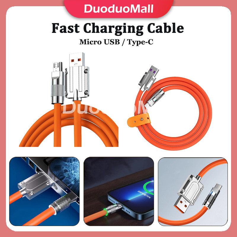 Jual Kabel Data Fast Charging 120W 6A/ USB Micro / Type C /Fast ...