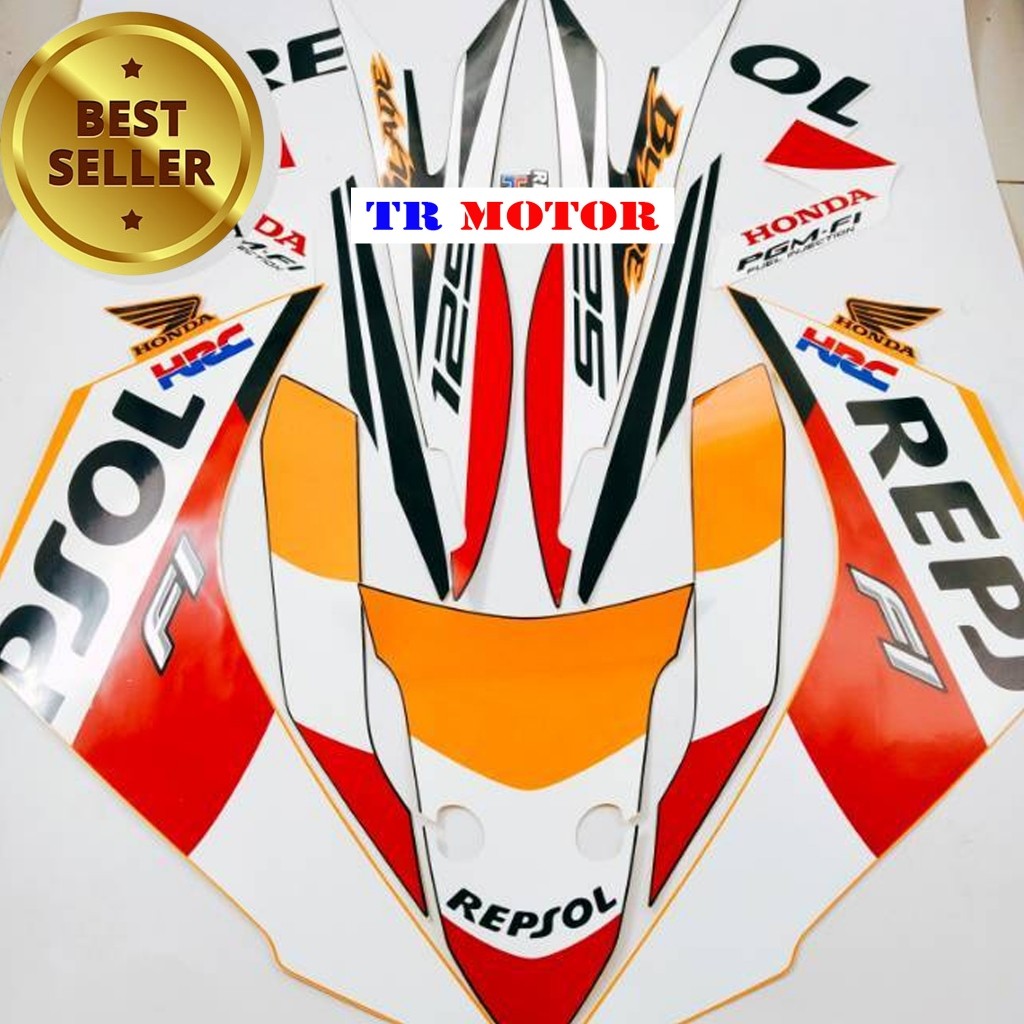 Jual Striping stiker polet list motor honda blade repsol 125 fi 2013 ...