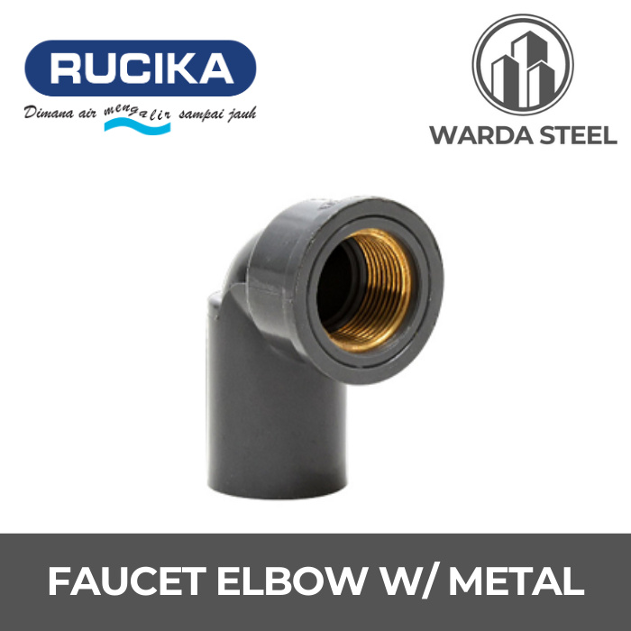 Jual Premium Knee Drat Dalam Kuningan 1/2" PVC RUCIKA - Faucet Elbow Keni Knie KDD 1/2 Inch ...