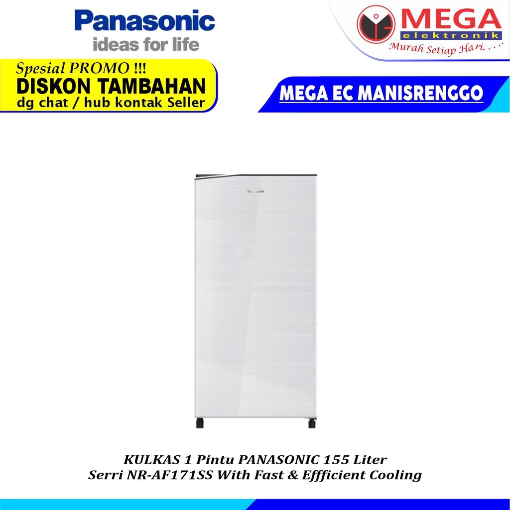Jual LEMARI ES PANASONIC NR-AF171S-S 1 PINTU KAPASITAS 155 LITER | Shopee Indonesia
