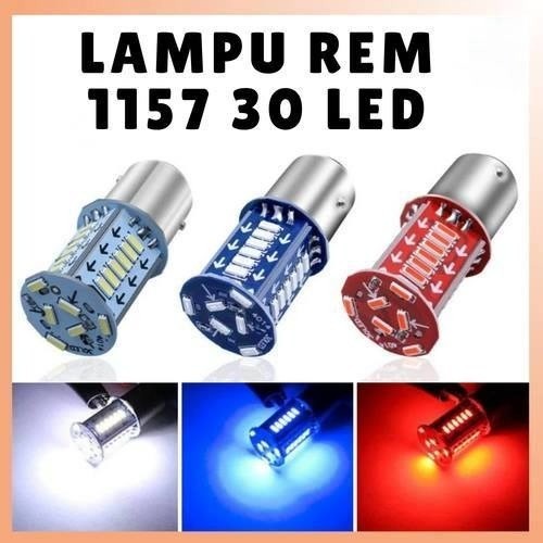 Jual Lampu LED Rem Stop Lamp Motor Mobil Universal 1157 30 Mata Bay15d Bayonet Kedip Strobo ...