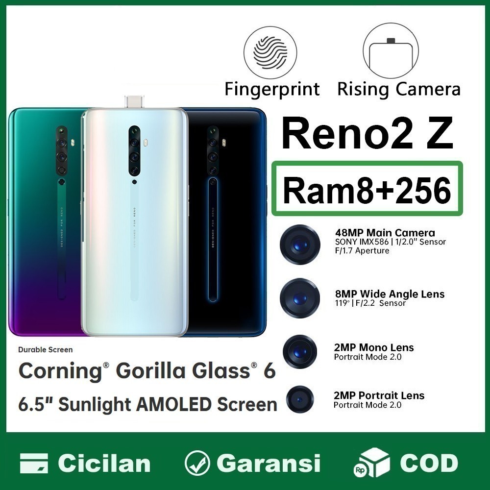 Jual NFC 4G Reno 2 Z Reno2 Z 2Z ram 8 256 gb Segel hp handphone ...