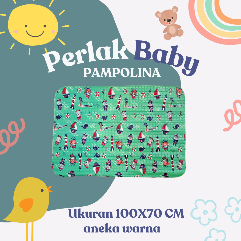 Jual PAMPOLINA Perlak Bayi anti air Jumbo berbagai motif dan ukuran ...