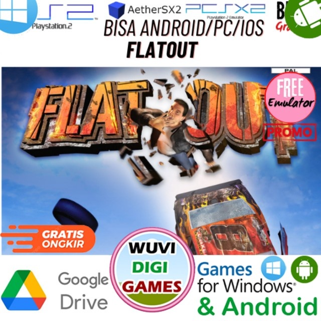Jual Jual Game PS 2 FlatOut | Bisa di PC / Android / IOS Plus Emulator ...