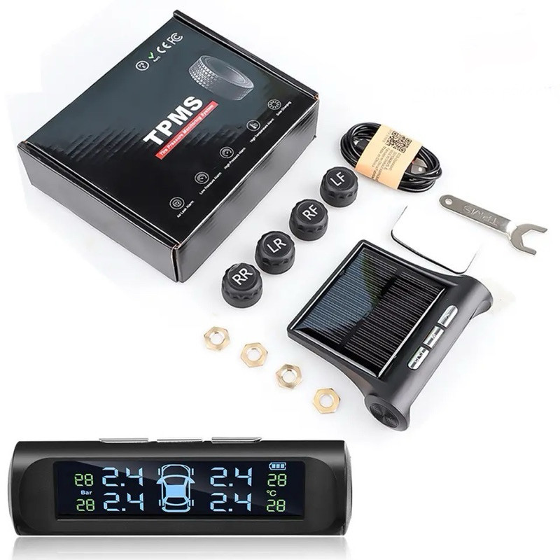 Jual TPMS Alarm Pengukur Tekanan Ban Mobil Tire Pressure Monitor System ...