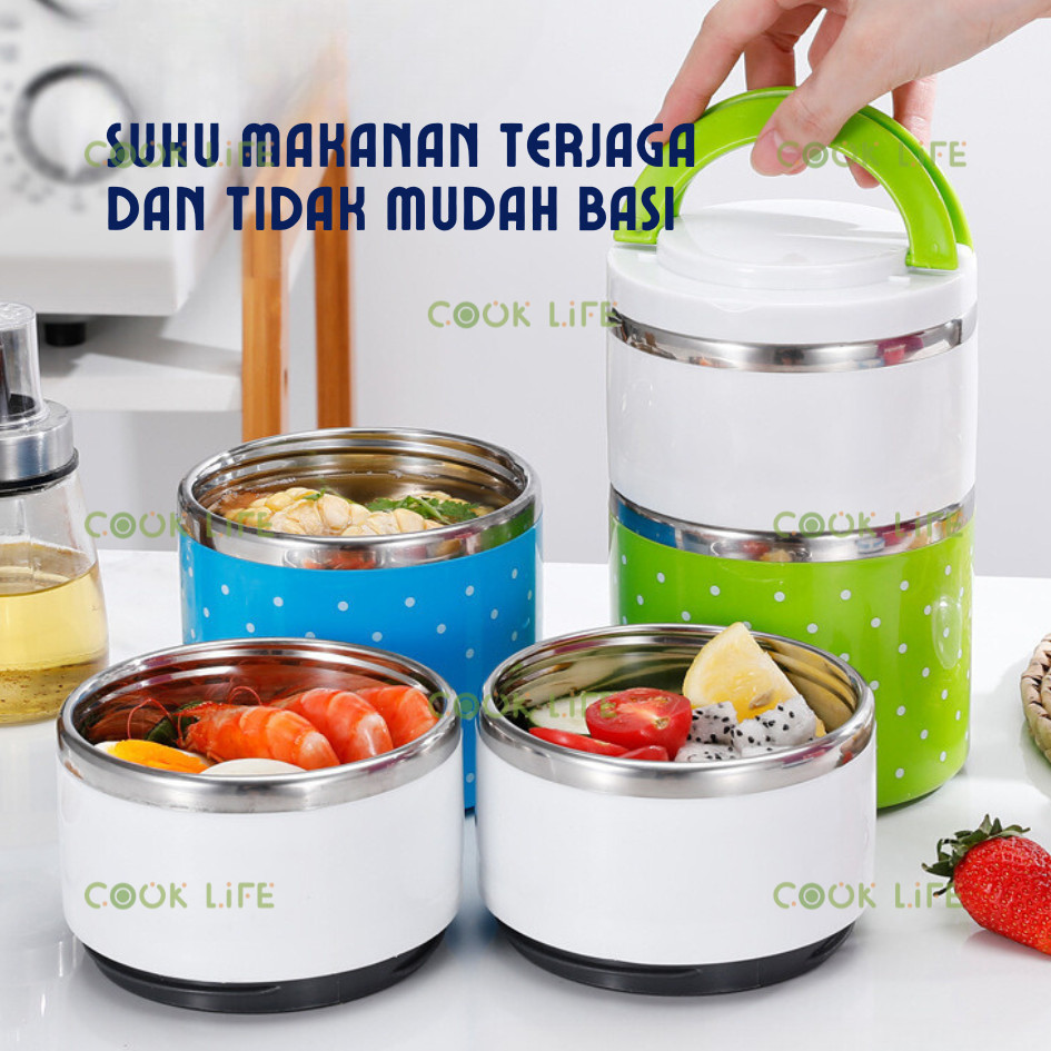 Jual Rantang Susun Berbagai Ukuran 1 Susun 2 Susun 3 Susun Lunch Box ...