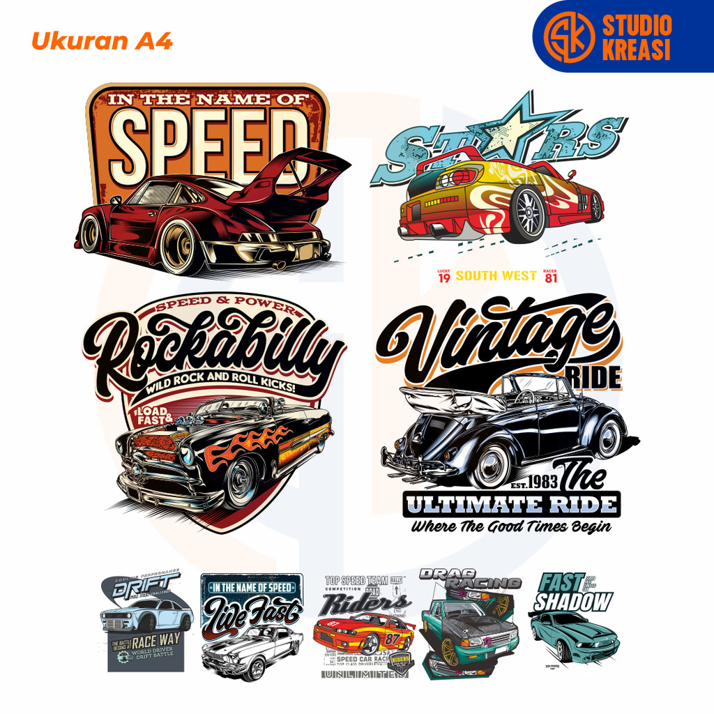 Jual Sablon Setrika Sablon DTF Satuan A4 Cars 01 - SIAP PRESS | Shopee ...