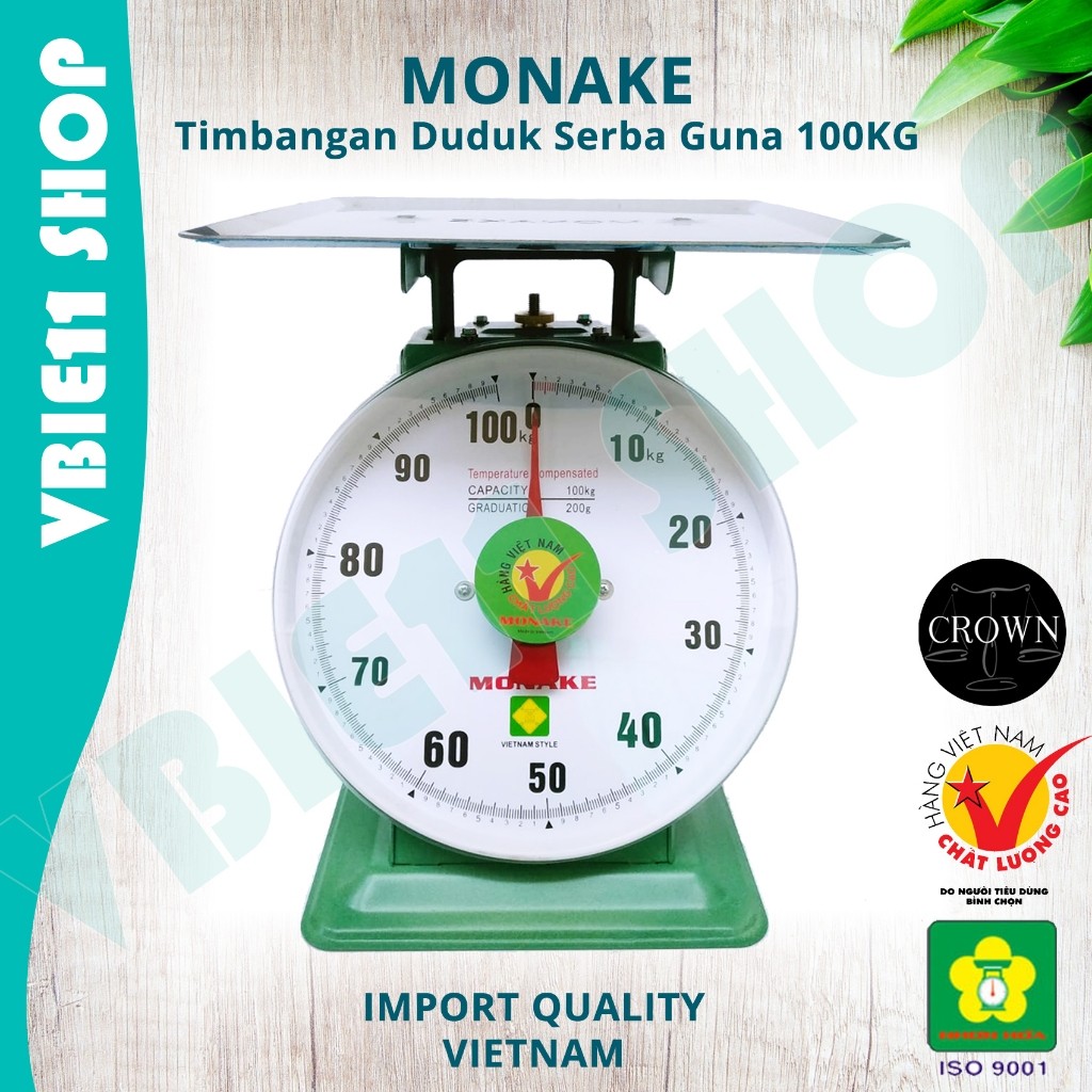 Jual Timbangan NHNO HOA / MONAKE HIJAU Vietnam Quality 100kg Besi Stainless Jarum Analog Manual ...