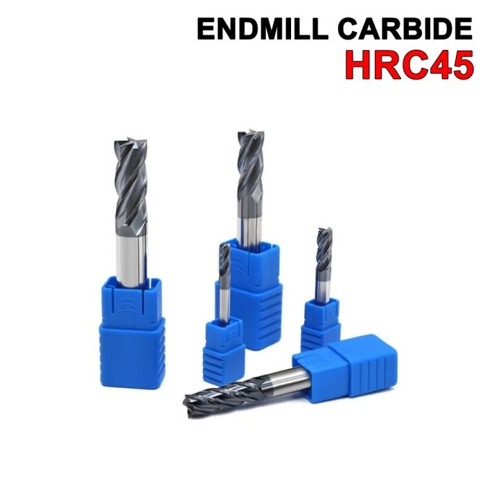 Jual Endmill 4 4F Carbide End Mill 4 mm HRC45 4 X 50L Cutter Long 50mm Pisau Milling Panjang 50 ...