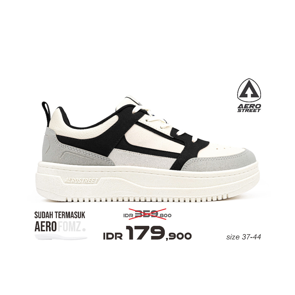Jual Aerostreet 37-44 Brooklyn Natural Hitam Hitam - Sepatu Sneakers ...