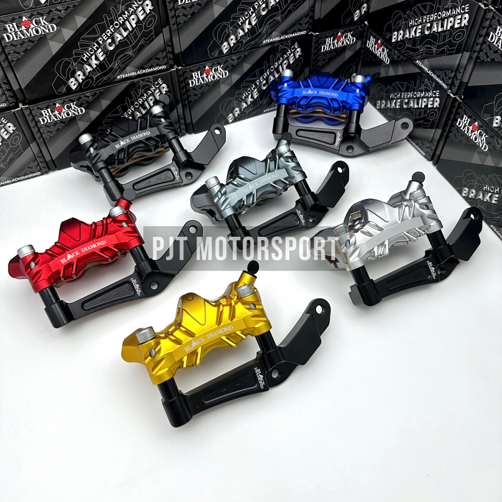 Jual Kaliper Monoblok BLACK DIAMOND 4Piston 4P Set Breket Full CNC Disc 300mm YAMAHA Xmax 250 ...
