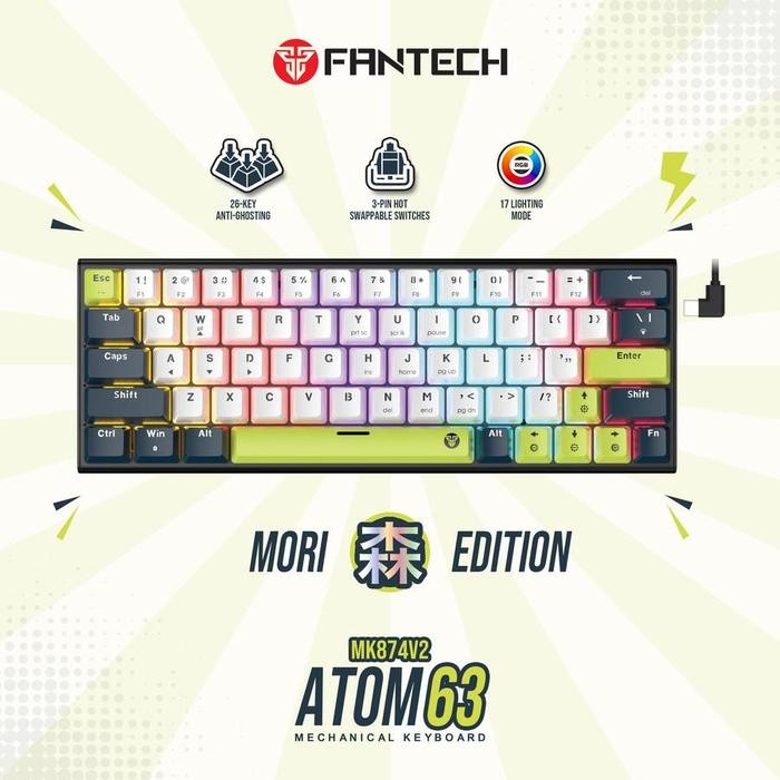Jual Fantech ATOM Mori Series RGB Hotswappable Mechanical Gaming ...