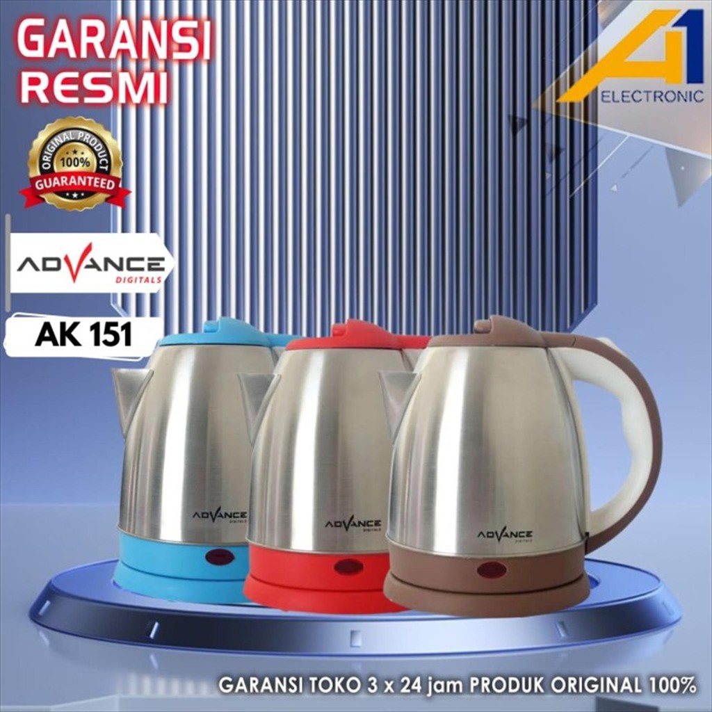 Jual Advance AK-151 Ketel 1.5 Liter Teko Listrik Pemanas Air Matikan ...