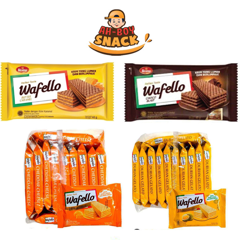 Jual WAFER ROMA WAFELLO ISI 10 PCS X 43 GRAM - ADA GRATISAN | Shopee ...