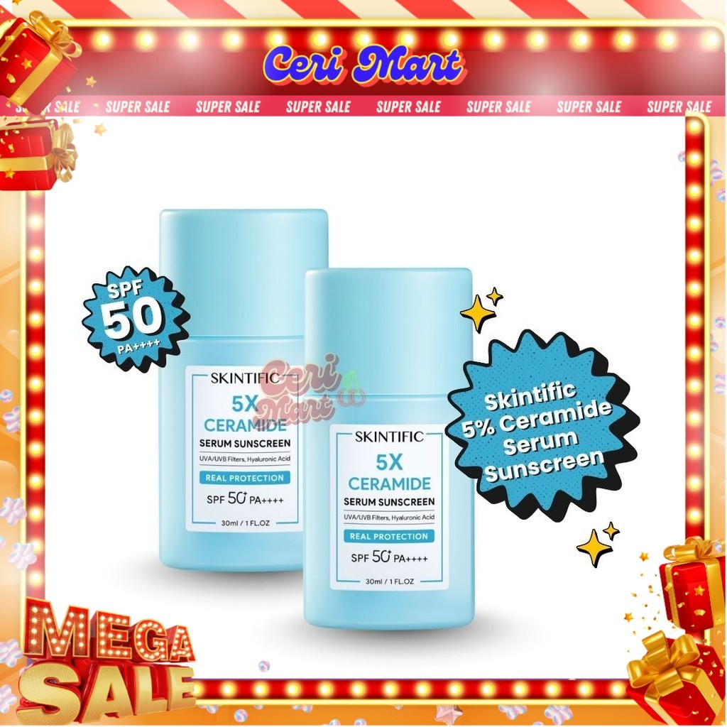 Jual SKINTIFIC 5X Ceramide Serum Sunscreen SPF50 PA++++ Skincare ...