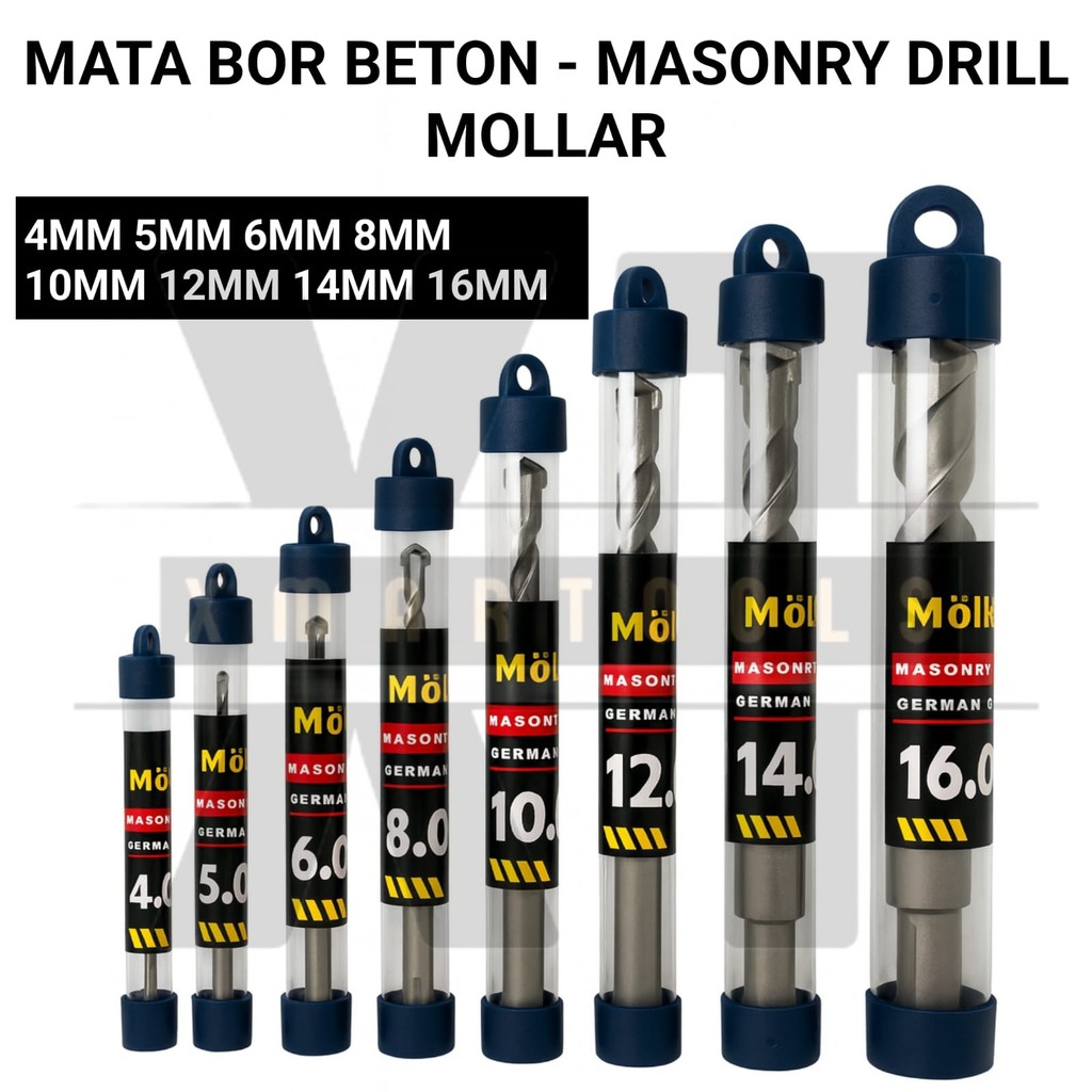Jual Mata Bor Beton Mollar 4mm 5mm 6mm 8mm 10mm 12mm 14mm 16mm ...