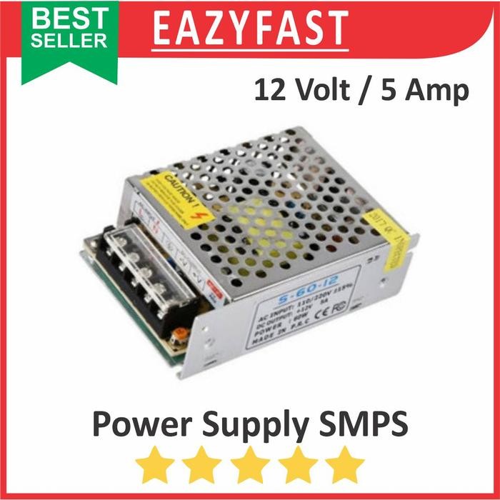 Jual PSU SMPS DC 12V 5A Power Supply Switching 12 V Volt 5 A Ampere ...