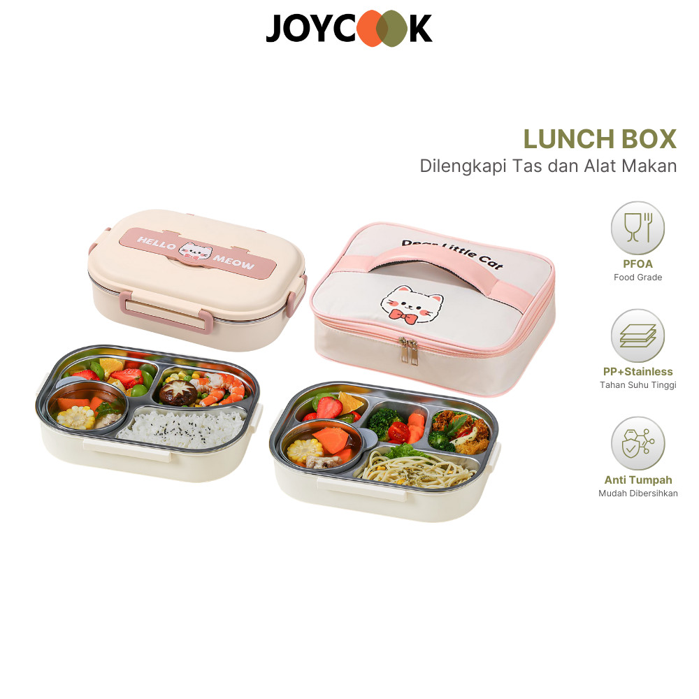 Jual JOYCOOK Lunch Box Stainless SUS 304 Tempat Makan 4 Sekat / 5 Sekat ...