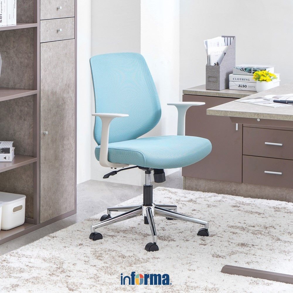 Jual Informa Sunon Shield Kursi Kantor Sandaran Rendah - Biru Tempat ...