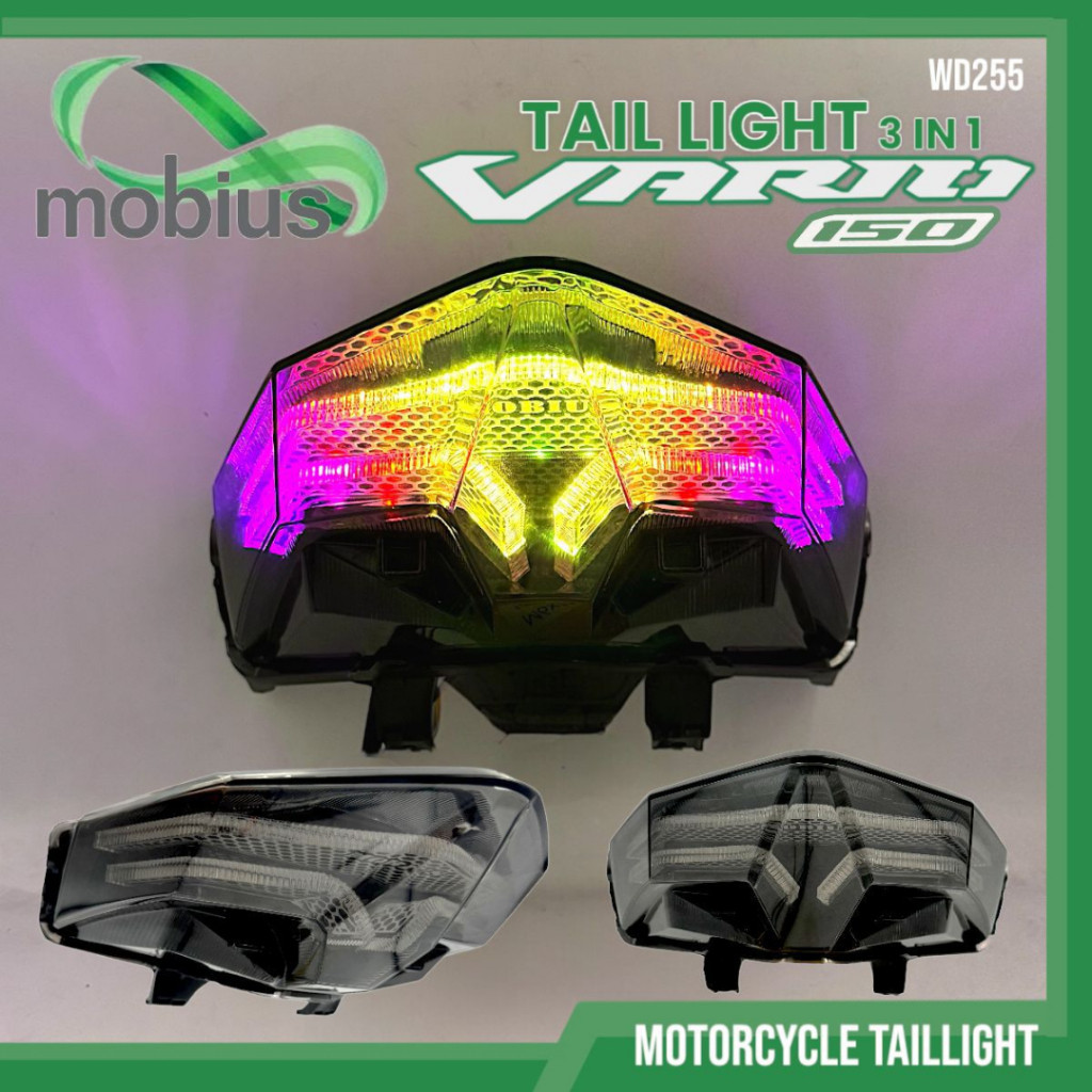Jual ( Mobius WD 255 ) Lampu Stop Lazy Slim Frame Vario 125 150 New RGB ...