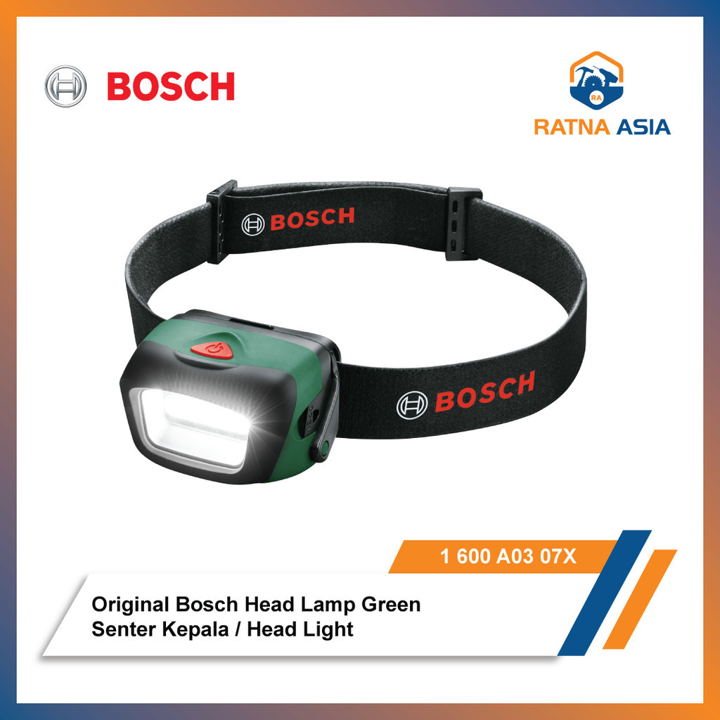 Jual Bosch Original LED Head Lamp / Head Light / Senter Kepala Green ...