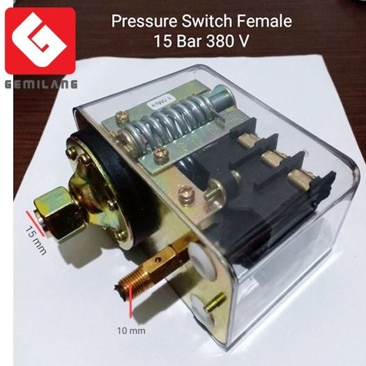 Jual Pressure Switch Otomatis Kompresor Angin 15 Bar 380 V 3 Phase ...