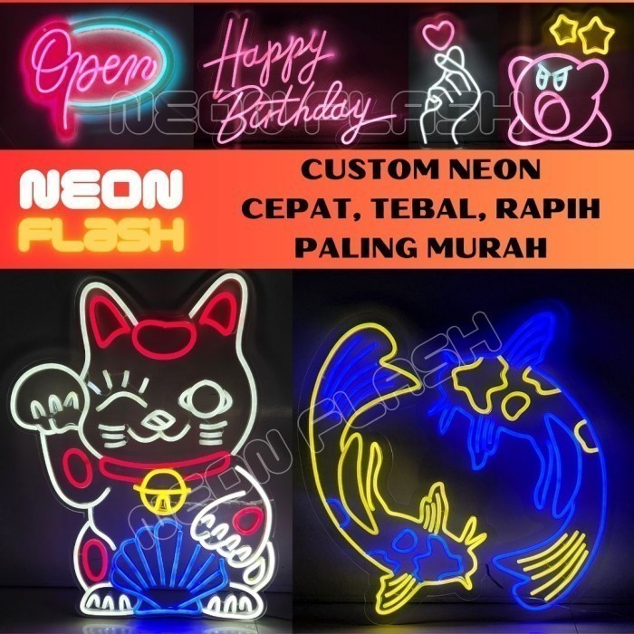Jual Lampu Neon Sign Custom LED Flex | Neon Flex Custom | Shopee Indonesia