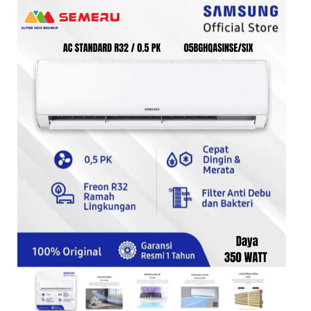 Jual SAMSUNG AC STANDARD R32 0.5 PK AR-05BGHQASINSE/SIX DAN 1PK AR-09BGHQASINSE/SIX KHUSUS ...