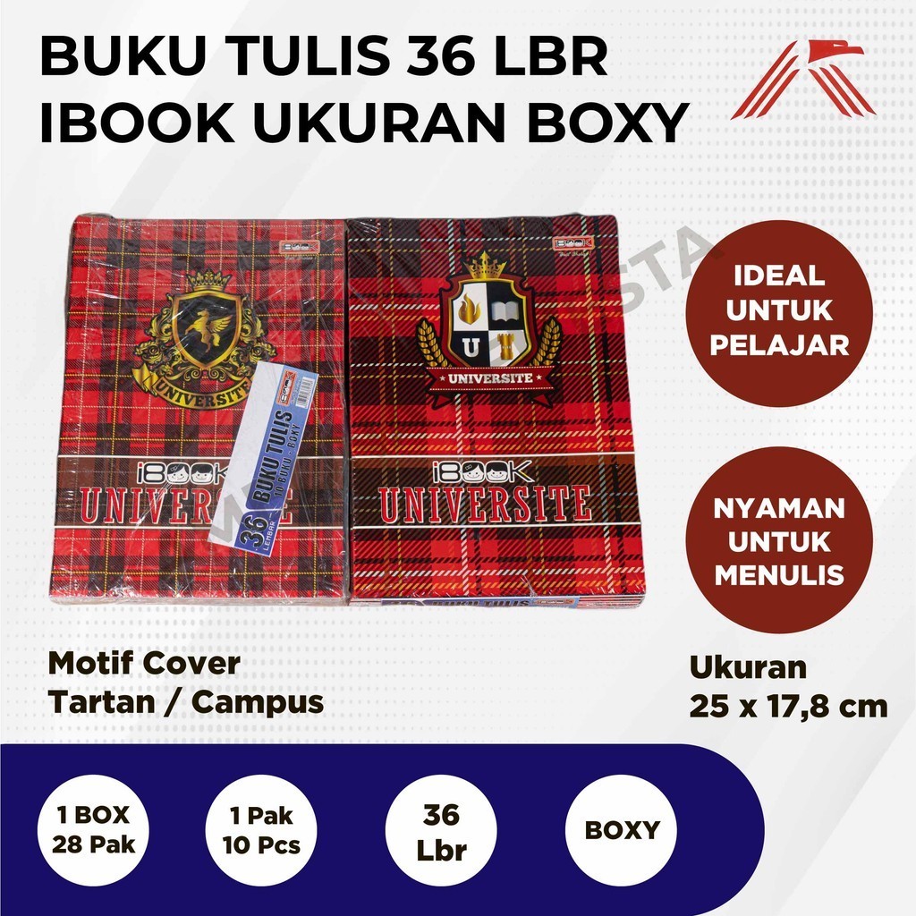 Jual Buku Tulis Boxy IBook isi 36 Lbr @10 Pcs | Shopee Indonesia