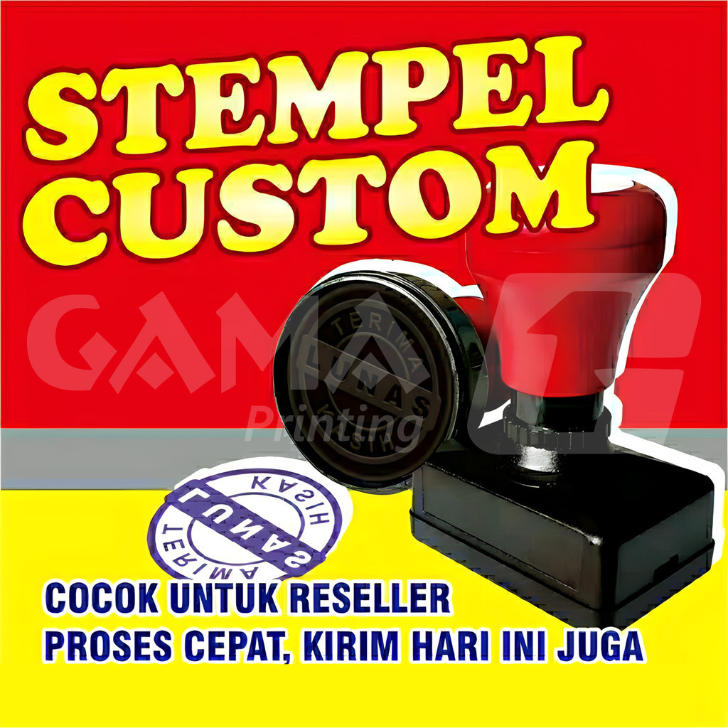 Jual Stempel Flash Warna Custom Sehari Jadi Anti Luntur | Shopee Indonesia