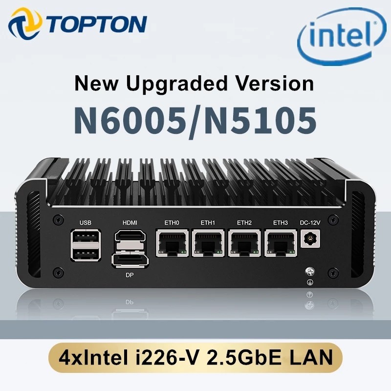 Jual New 4x Intel i226-V 2.5G Firewall Mini PC Pentium N6005 N5105 Quad ...
