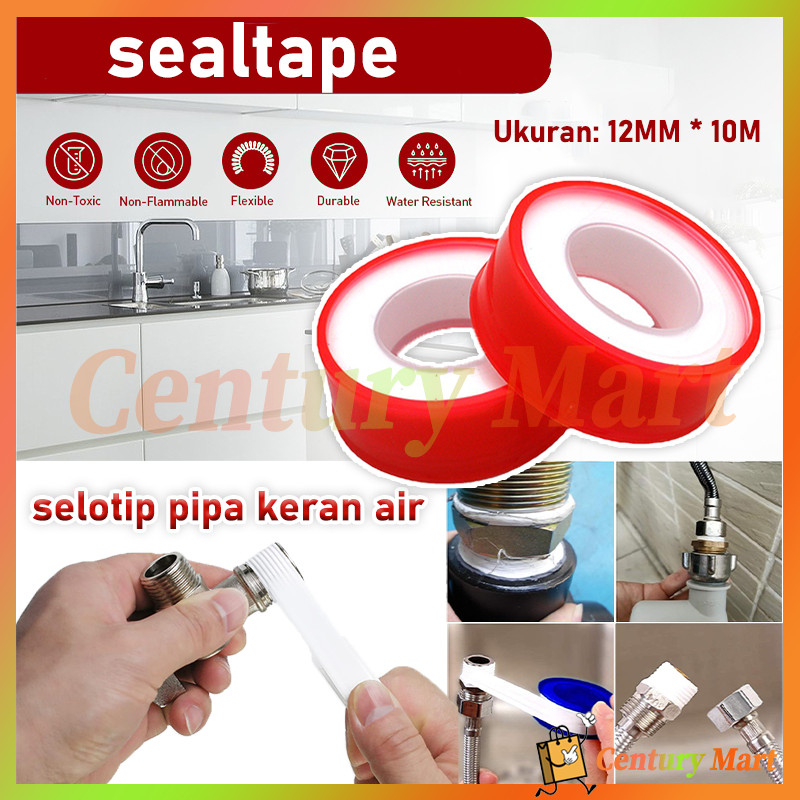 Jual seal tape isolasi kran air/Seal Tape 12mm *10M/Seal Tape Selotif ...