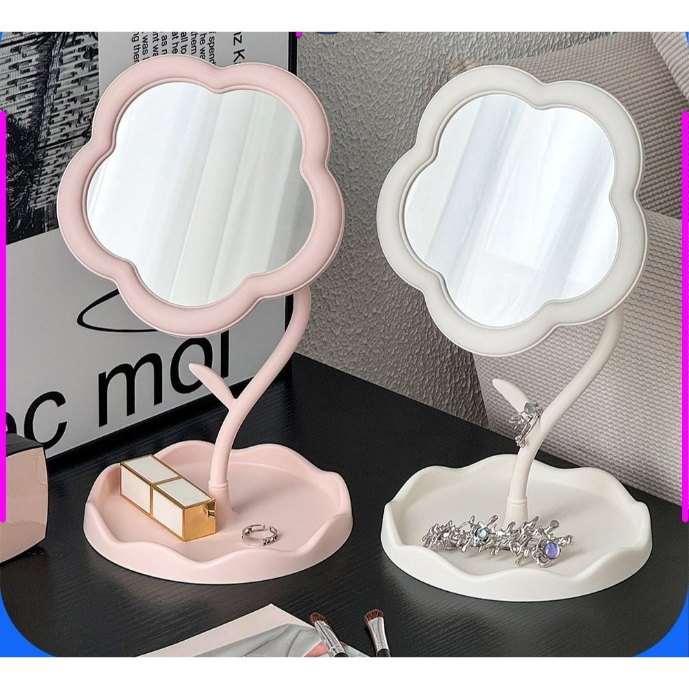 Jual Standing Flower Mirror Makeup Rotating Cermin Bunga / Kaca Bunga ...