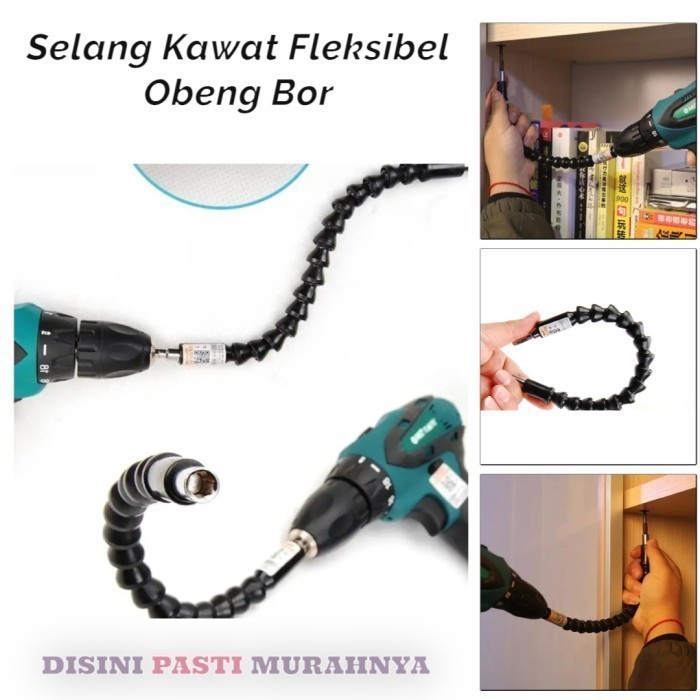 Jual MKKK Selang Kawat Fleksibel Obeng Bor Screwdriver Extension 29.5cm ...