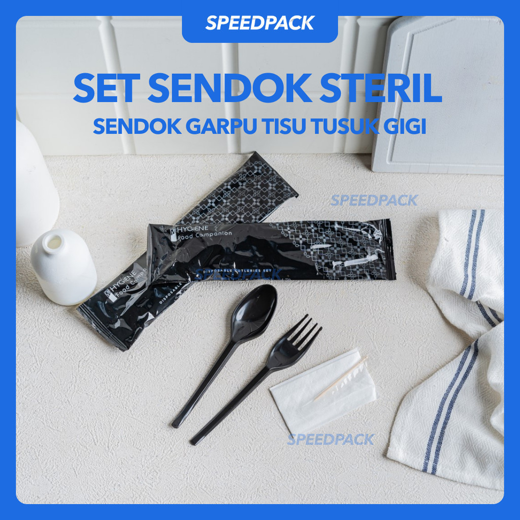 Jual SET SENDOK PLASTIK HYGIENE SENDOK GARPU TISU TUSUK GIGI LENGKAP ...