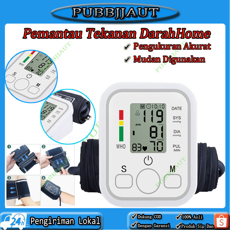 Jual Digital LCD Blood Pressure Monitor Tensimeter Digital Alat Cek ...