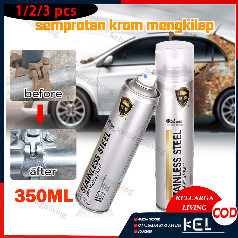 Jual Cat Semprot Chrome 350ml Chrome Spray Pain Warna Chrome Krum ...