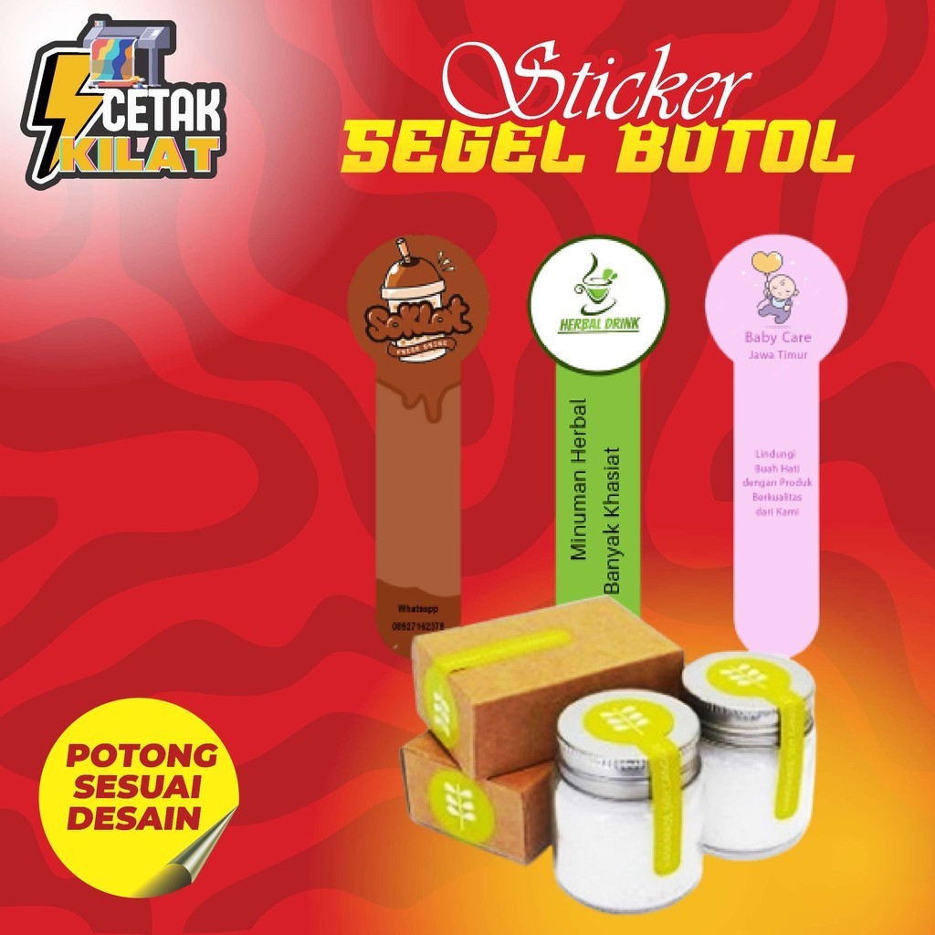 Jual Cetak Kilat - Stiker Segel Tutup Botol Jamu Jus Juice Sticker ...
