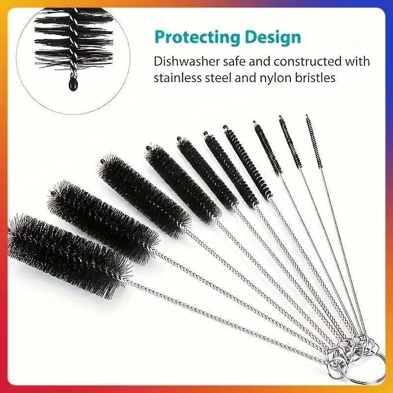 Jual Sikat tabung reaksi nilon baja tahan karat 10 buah/set sikat ...