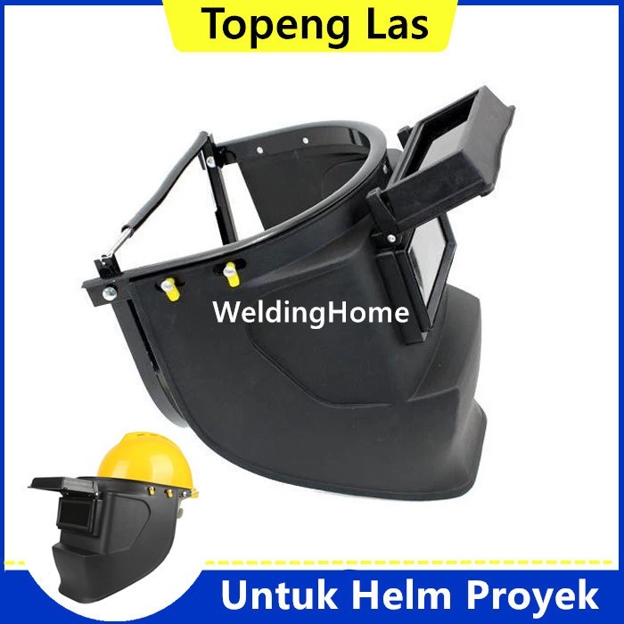 Jual Helm Kedok Las Clip Cap Welding Helmet Mounted On A Safety Helmet ...