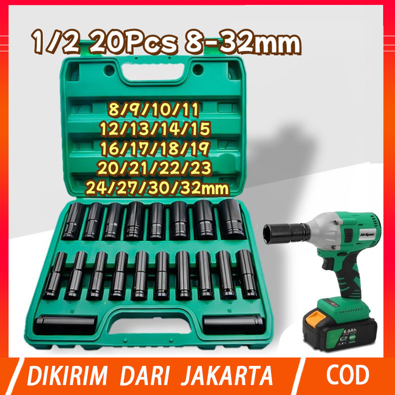 Jual 【Ready stok】Mata Impact Wrench Socket 1/2 Inch Mata Sok Panjang ...