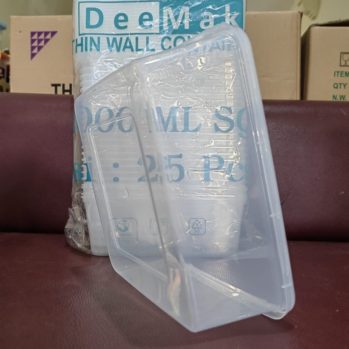 Jual KOTAK MAKAN PERSEGI 2000ML - BOX THINWALL FOOD CONTAINER - ISI ...