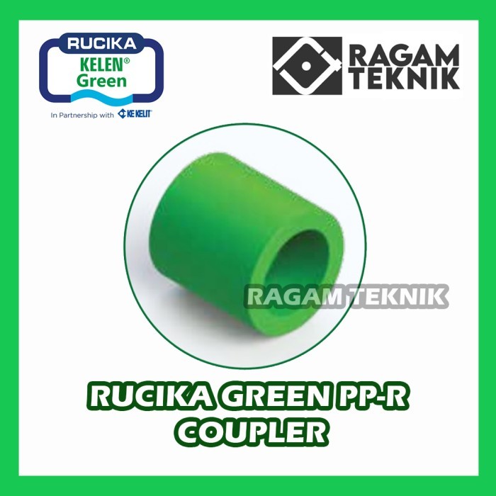 Jual Rucika Soket 1/2" 20 mm PPR Socket Lurus Coupler Tigris Green ...