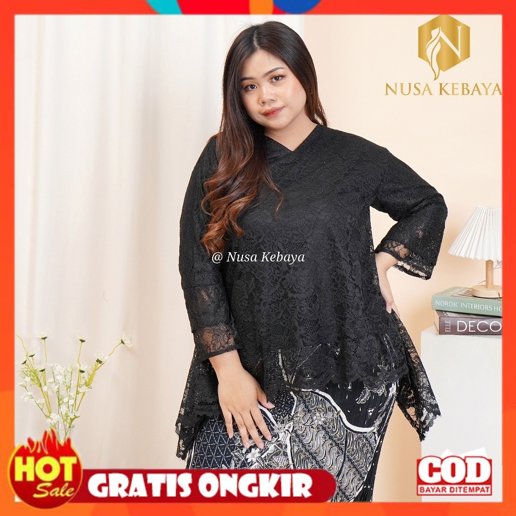Jual [PREMIUM ORIGINAL] Atasan Kebaya Jumbo Bahan Brukat Big Size 3L 4L 5L LD 120 130 140 / Baju ...